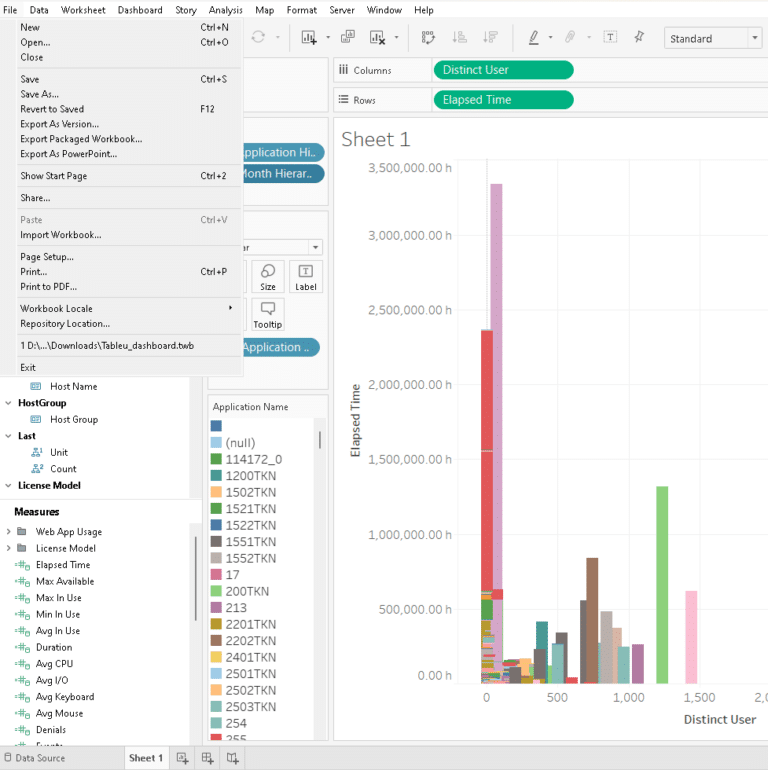 Exporting Tableau Reports: A Guide for LicenseAnalyzer Users